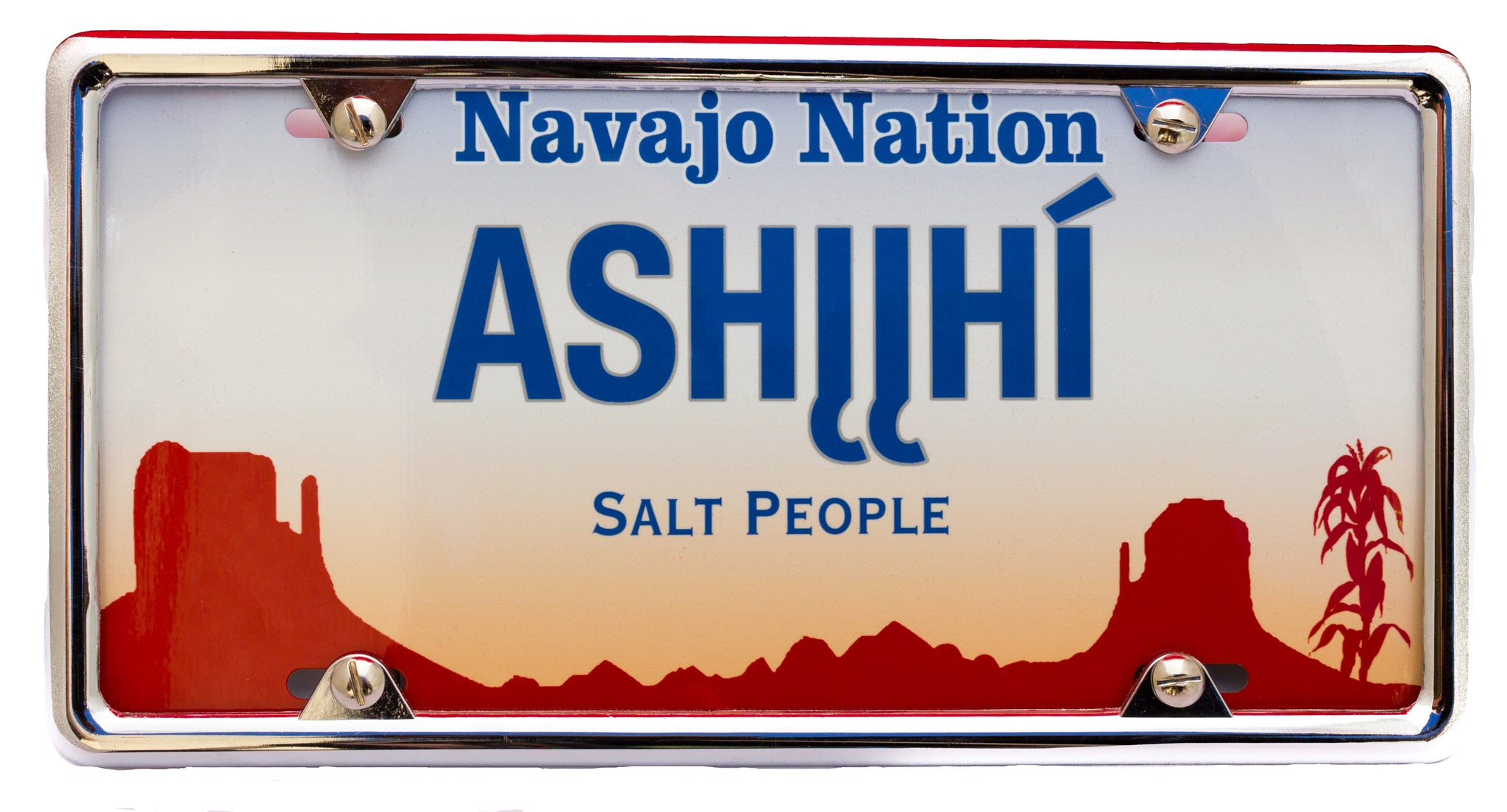 Navajo Ashįįhí – Salt People License Plate – Navajo Store